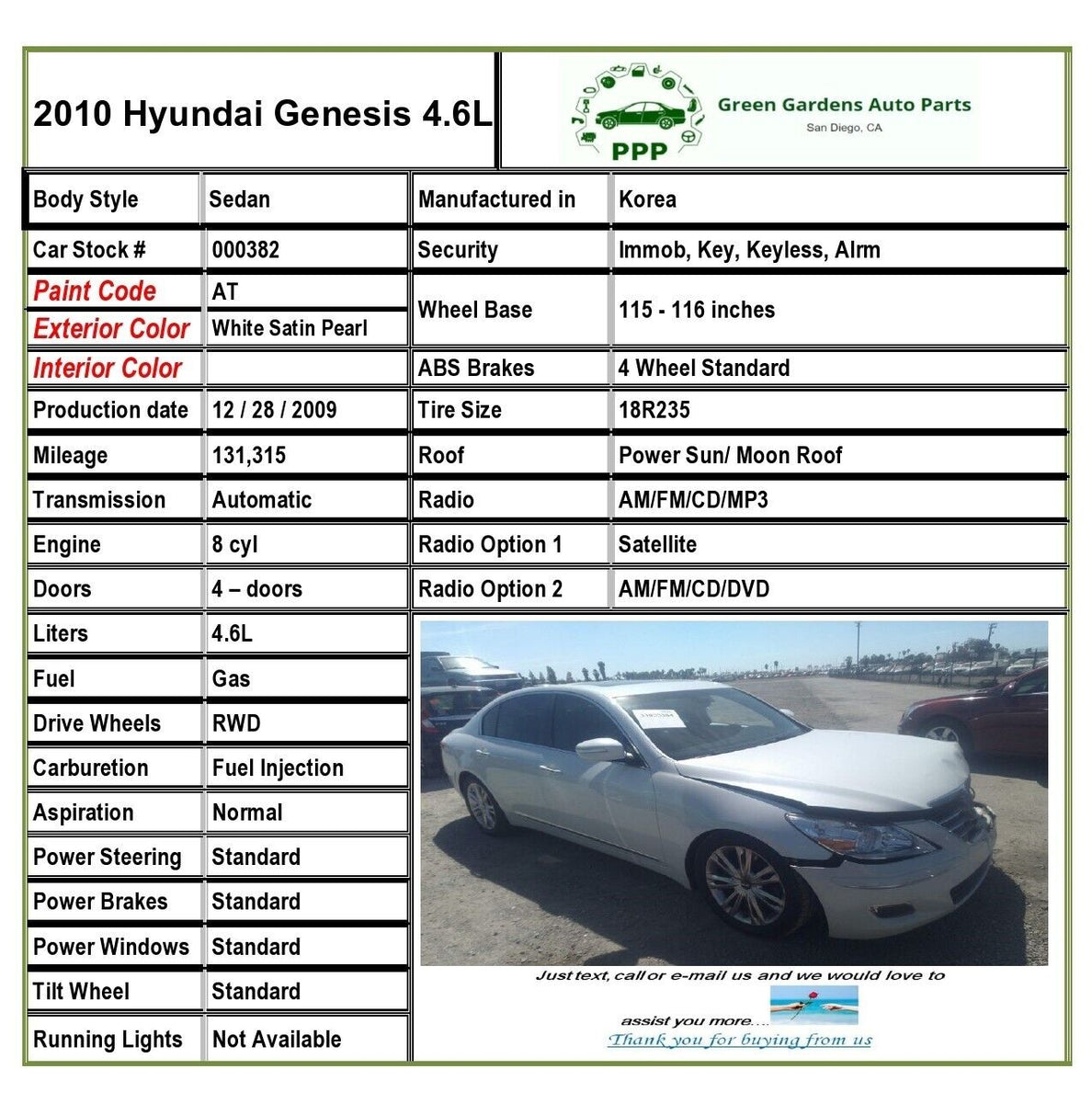 Hyundai Genesis 2010 4 Door
